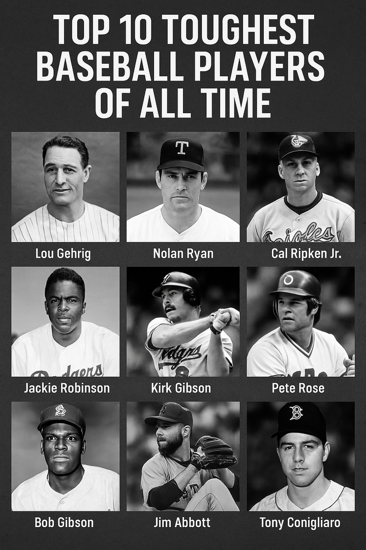 The Top 10 Toughest Baseball Players of All Time | Sports Displays